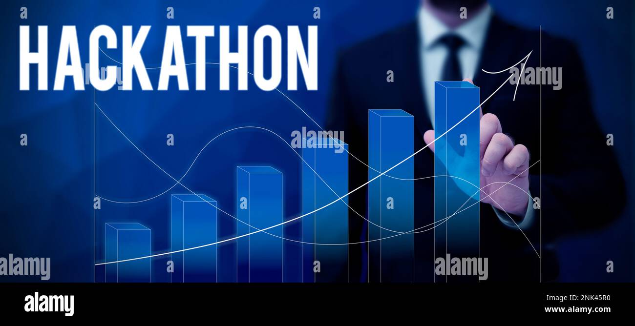 Inspiration showing sign Hackathon. Conceptual photo event where large ...