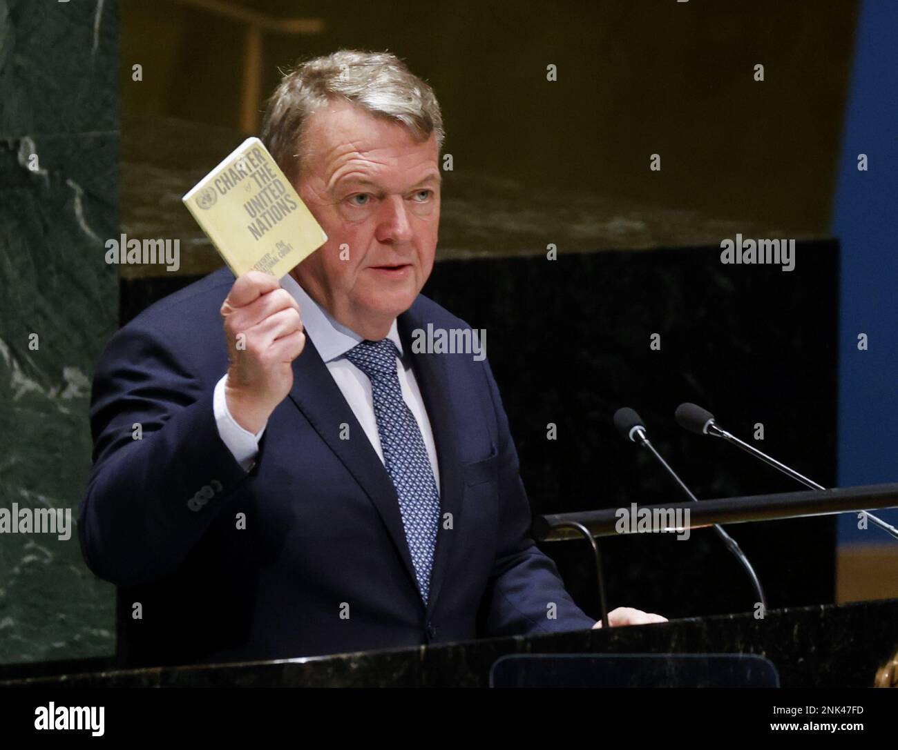 New York, United States. 23rd Feb, 2023. Denmark Foreign Minister Lars ...