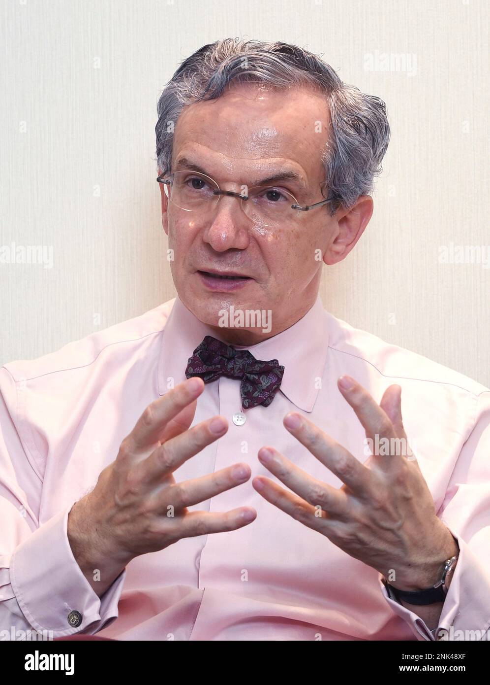 Fabio Luisi, Italian conductor, speaks during an interview in Tokyo on ...
