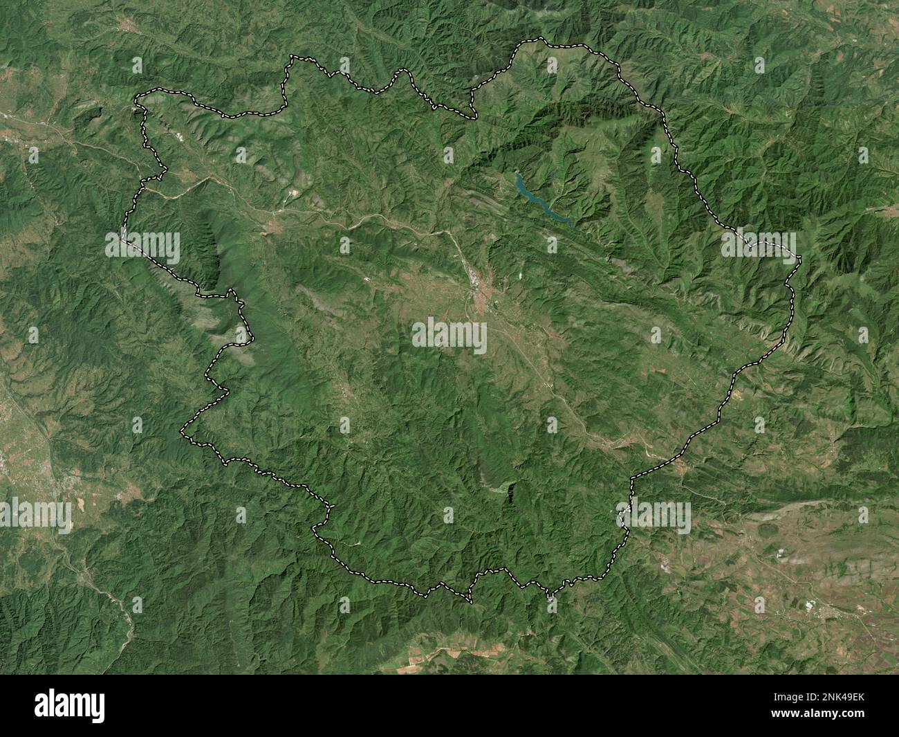 Pirotski, district of Serbia. High resolution satellite map Stock Photo ...