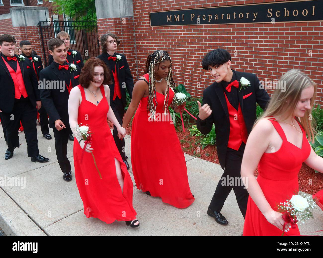 MMI Preparatory School Class of 2022 Randy Zea gives the thumbs up as ...