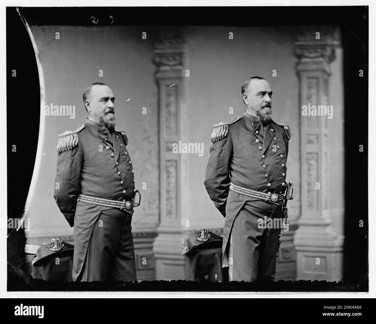 Portrait of Admiral R.W. Shufeldt, a U.S. Navy officer noted for his ...
