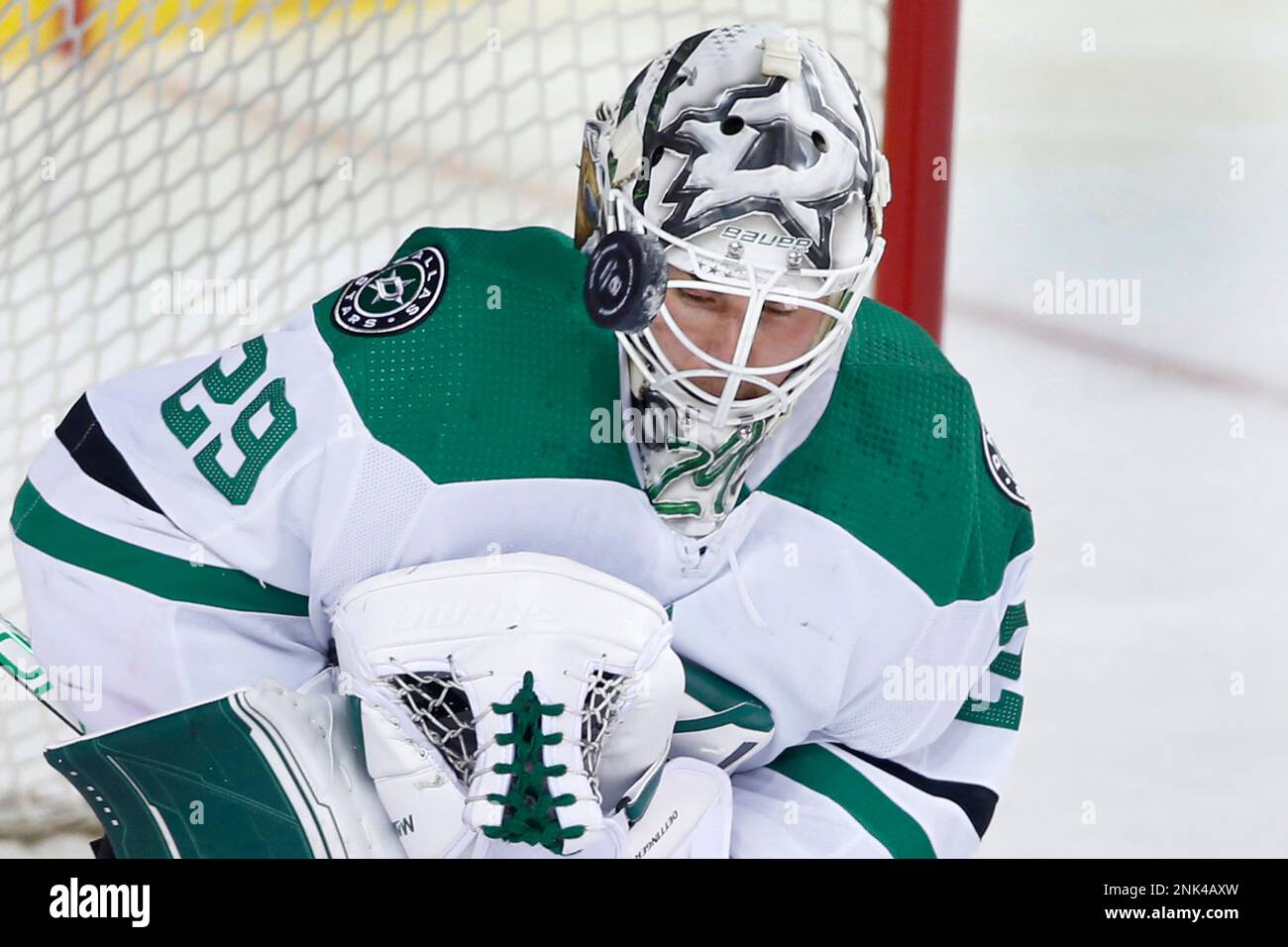 NHL profile photo on Dallas Stars goalie Jake Oettinger at a game ...