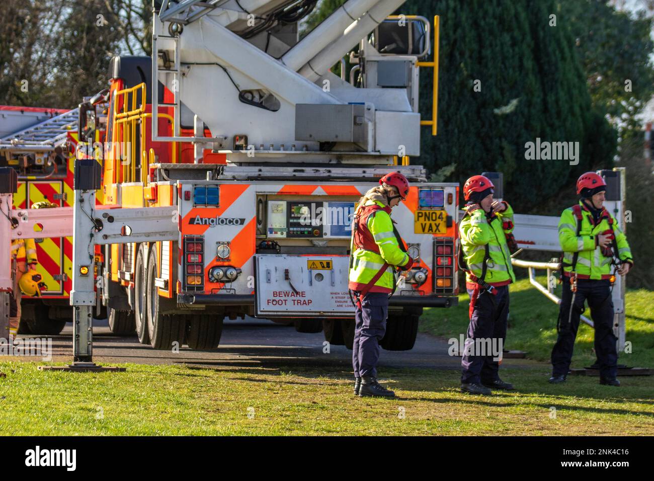 Lancashire Fire and Emergency Rescue Team on a training day at Maritime ...