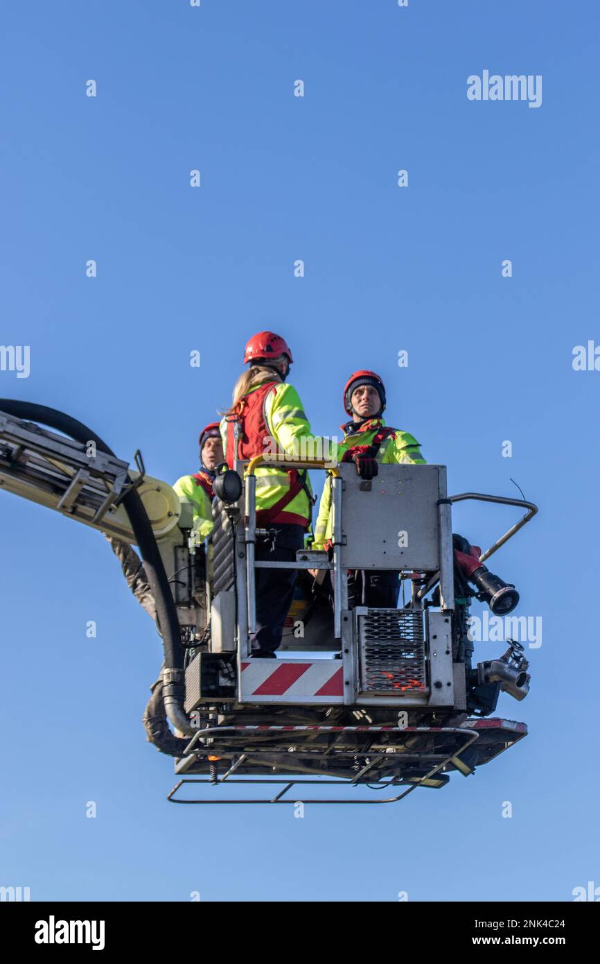 Firefighting platform truck hi-res stock photography and images - Alamy