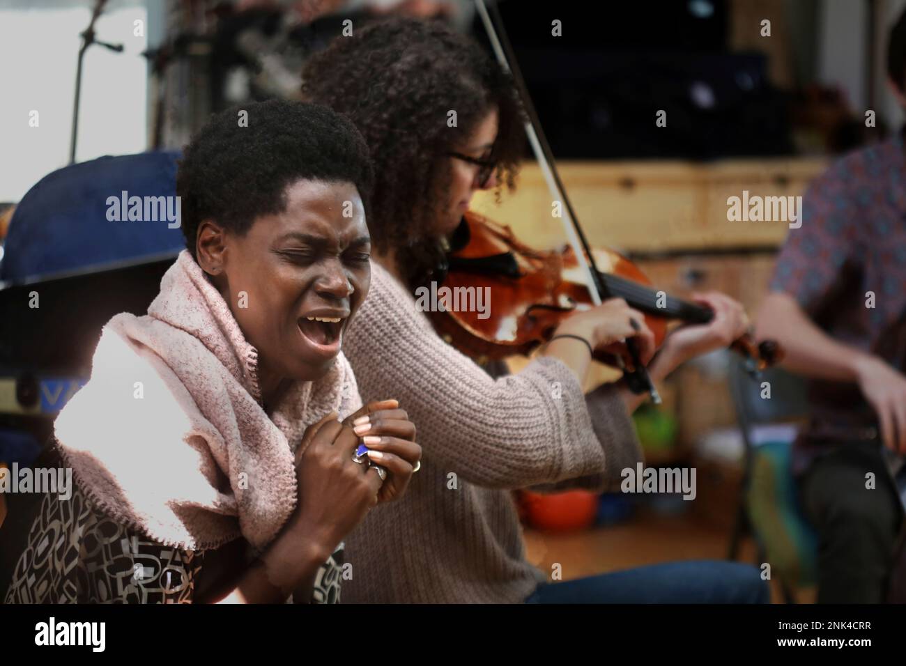 Vocalist Felt Tchaco rehearses on Monday, April 29, 2019, in Berkeley ...