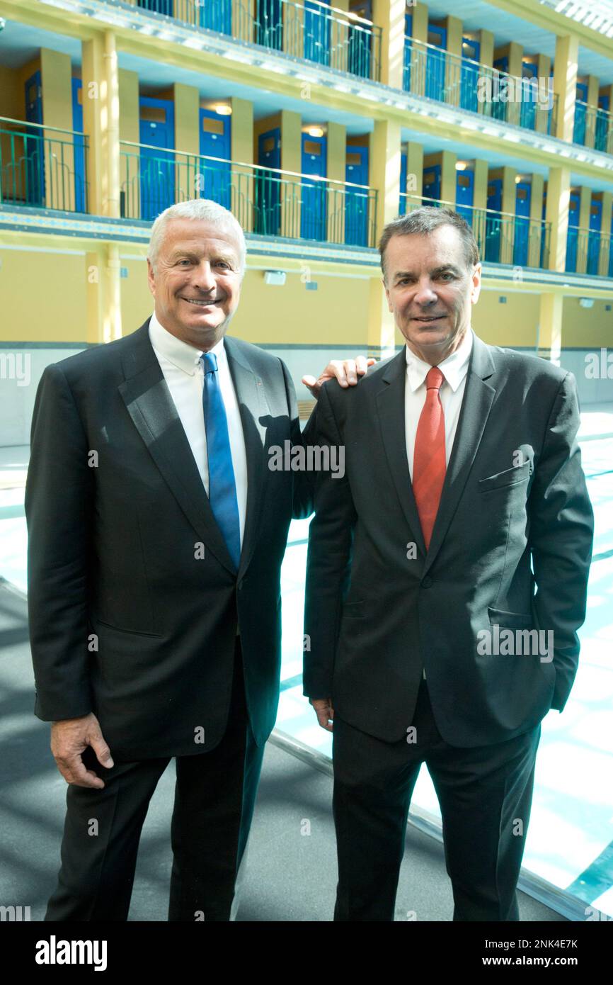 INAUGURATION OF THE MOLITOR SWIMMING POOL IN PARIS SEBASTIEN BAZIN ...