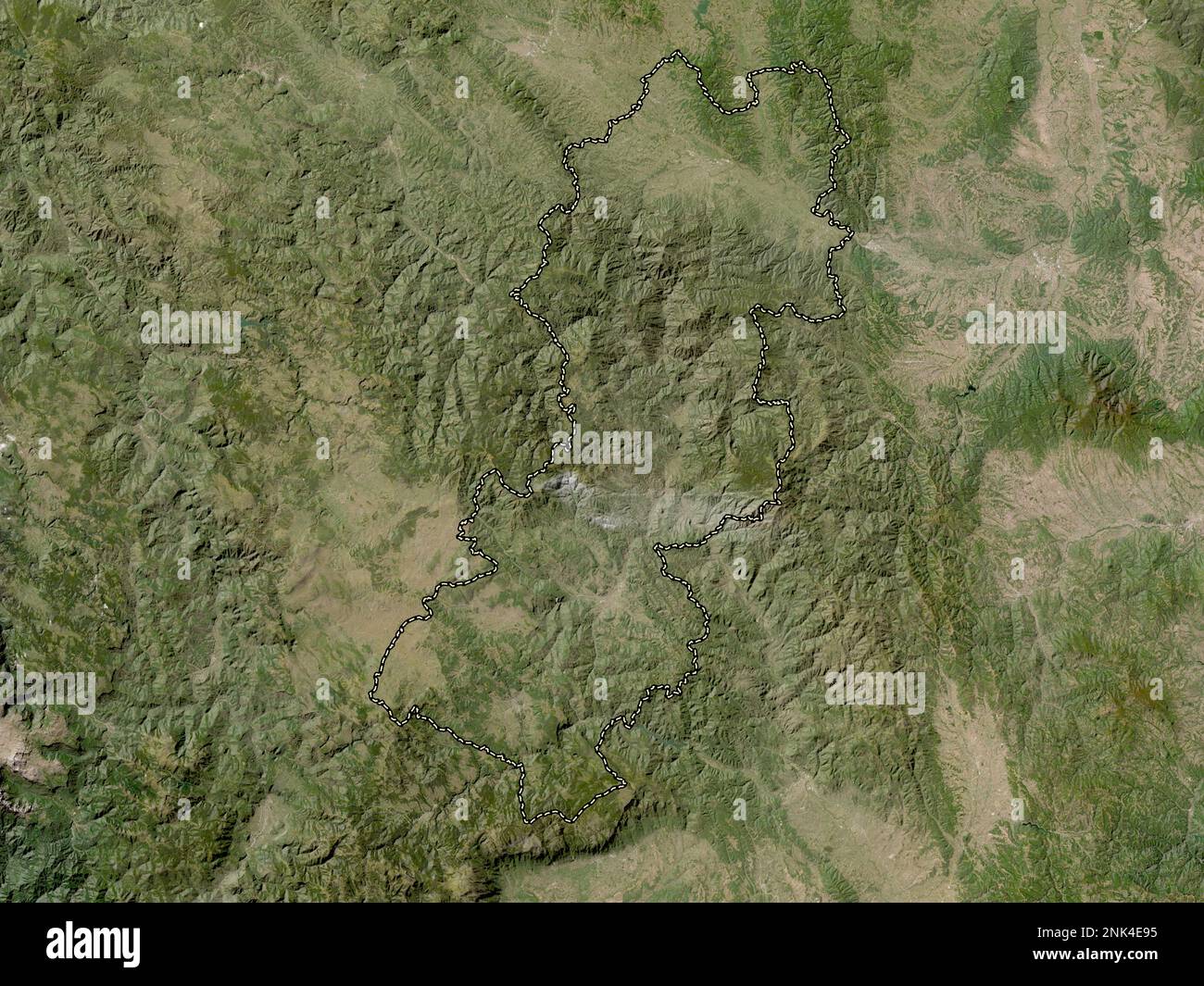 Raski, district of Serbia. Low resolution satellite map Stock Photo - Alamy