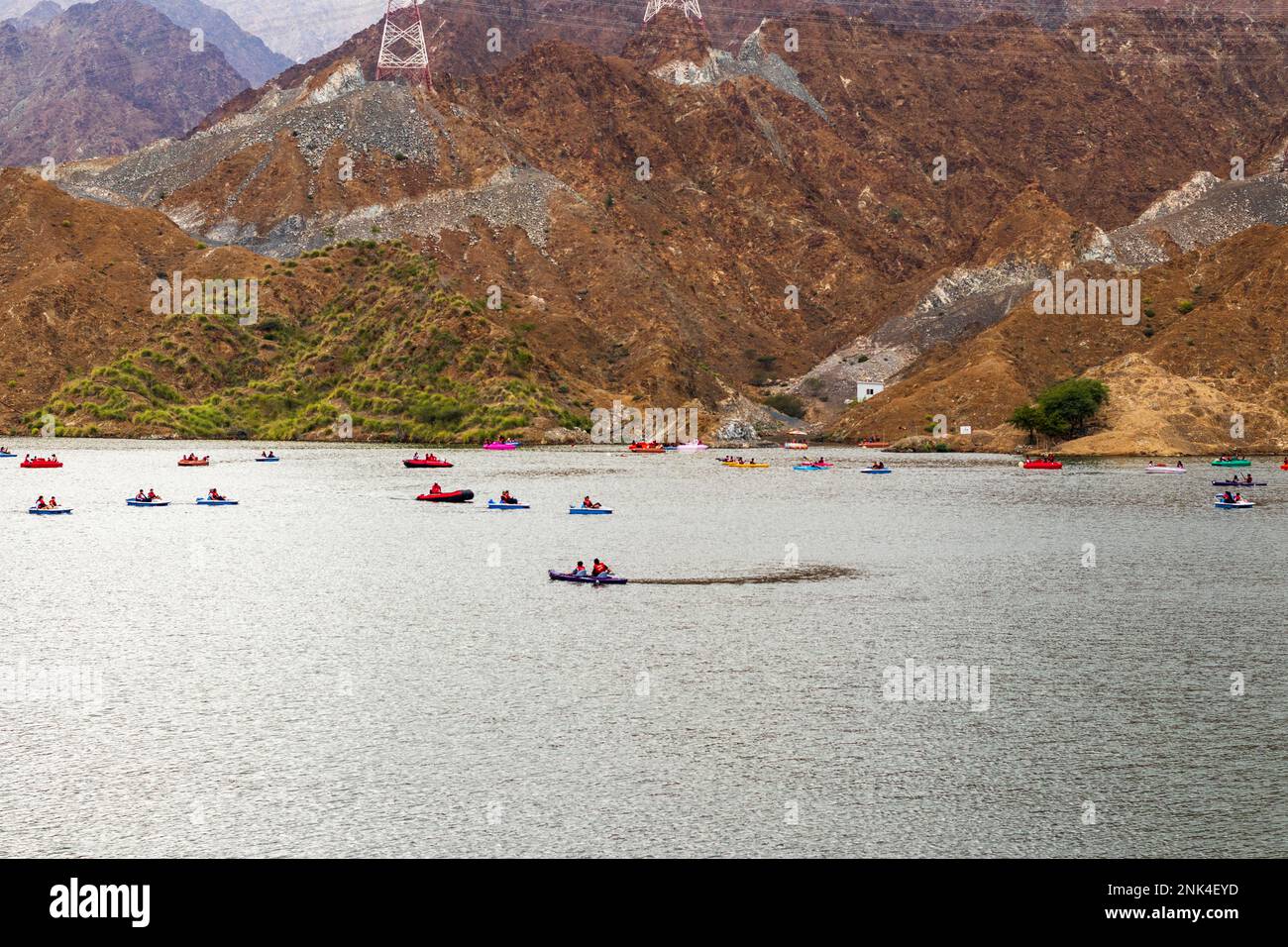 Mountains surrounding Al Rafisah Dam in Sharjah Emirate Stock Photo - Alamy