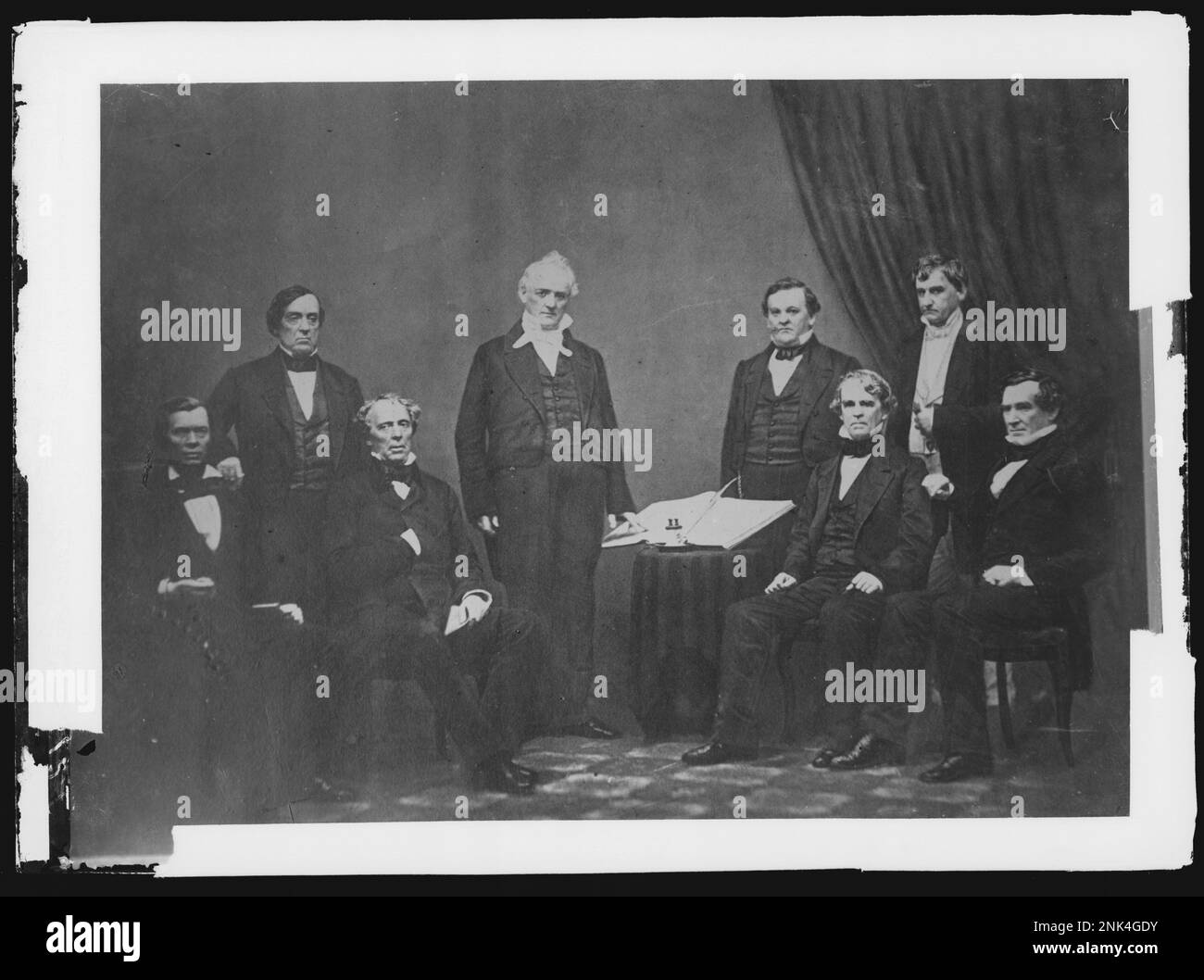 Portrait of President James Buchanan and his cabinet, a key moment in ...