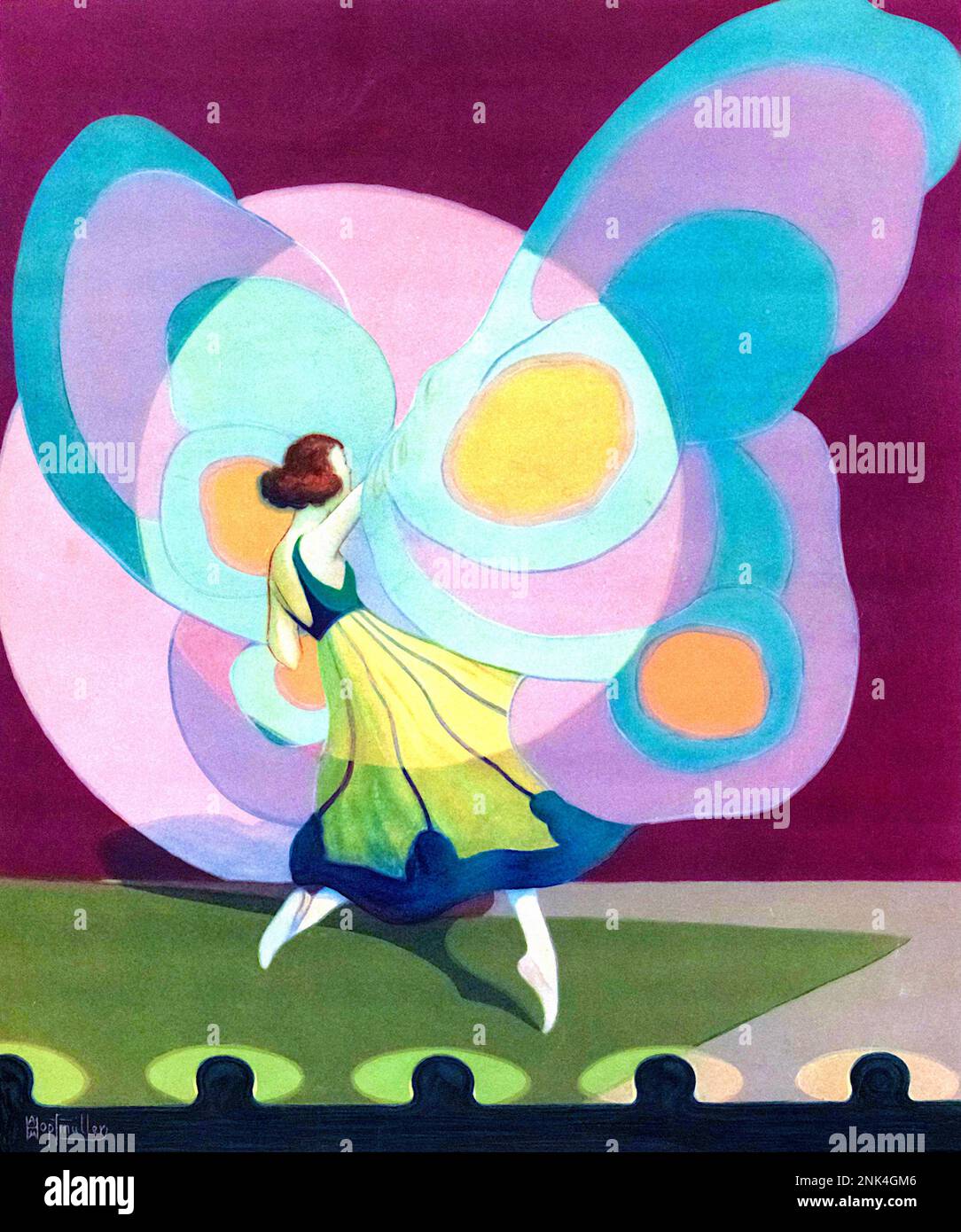 A F Hopfmüller The Butterfly Dance Cover Illustration For Shadowland Magazine 1921 Stock
