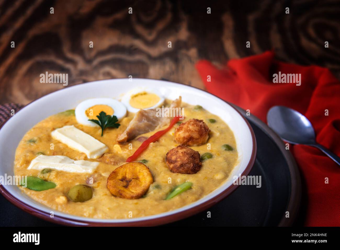 Fanesca soup, a traditional Ecuadorian dish eaten during Holy Week ...