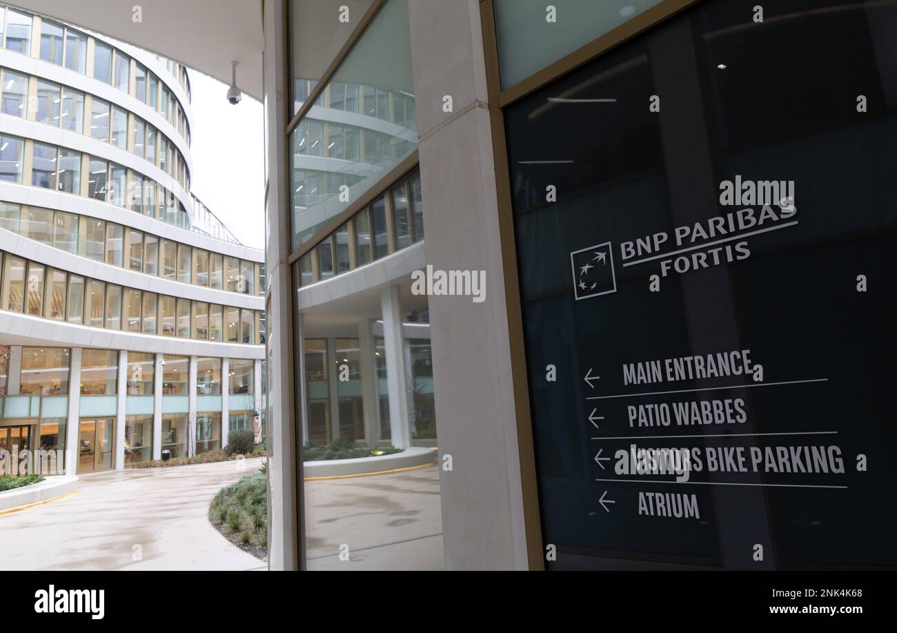 Illustration shows the headquarters of the BNP Paribas banking group ...