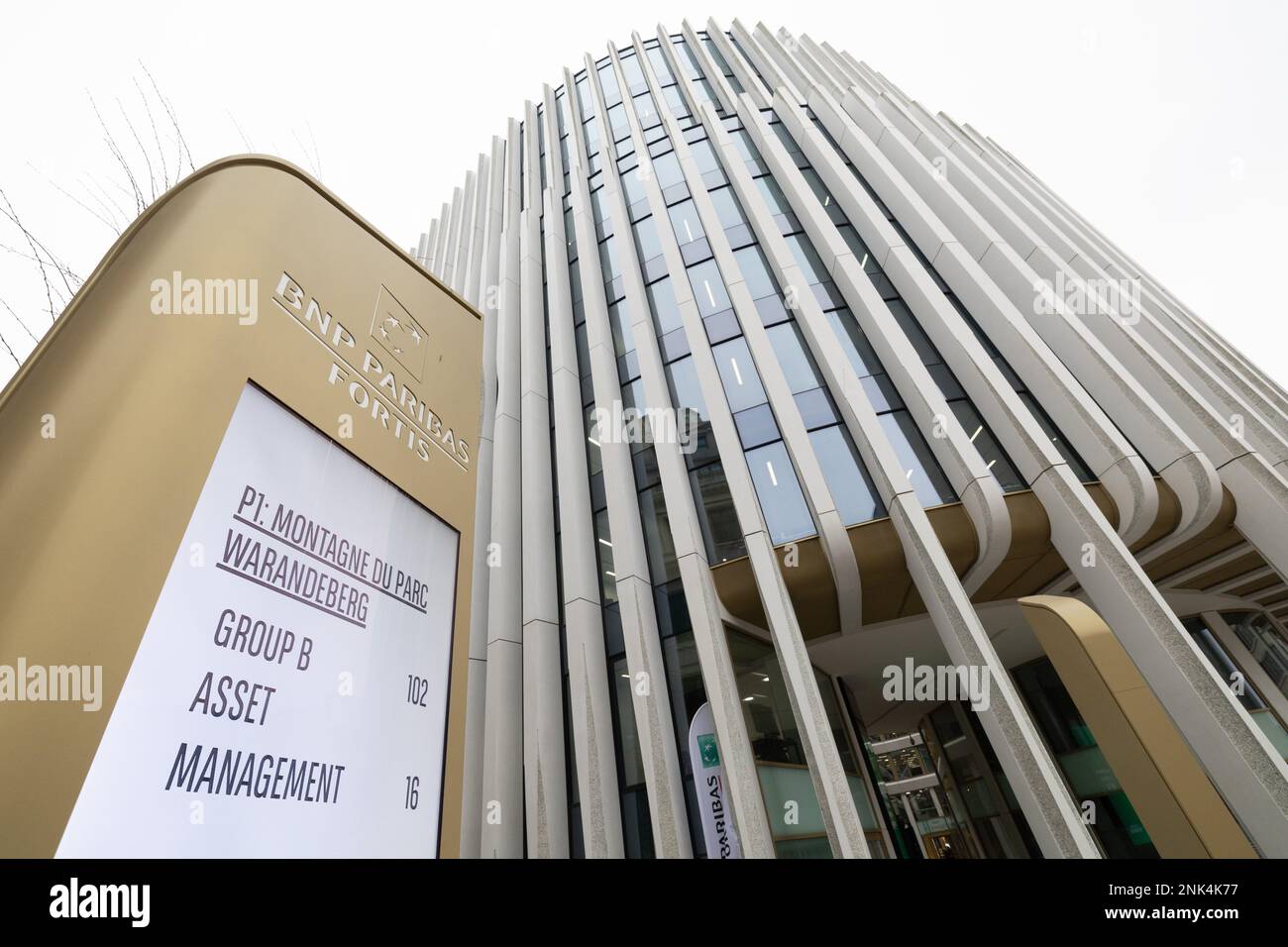 Illustration shows the headquarters of the BNP Paribas banking group ...