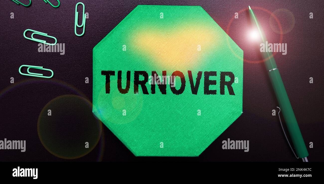 Writing displaying text Turnover. Word for the percentage of workers ...