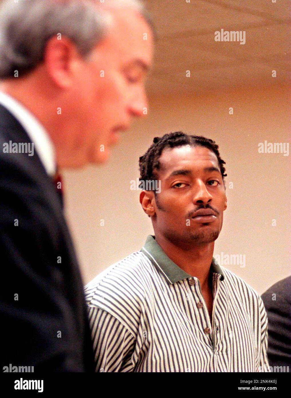 Cobb District Attorney, Tom Charron, left, reads charges to Judge ...