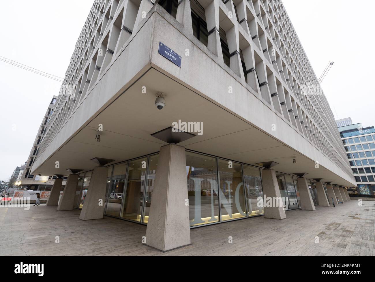 Illustration shows the headquarters of the ING Belgium banking group ...