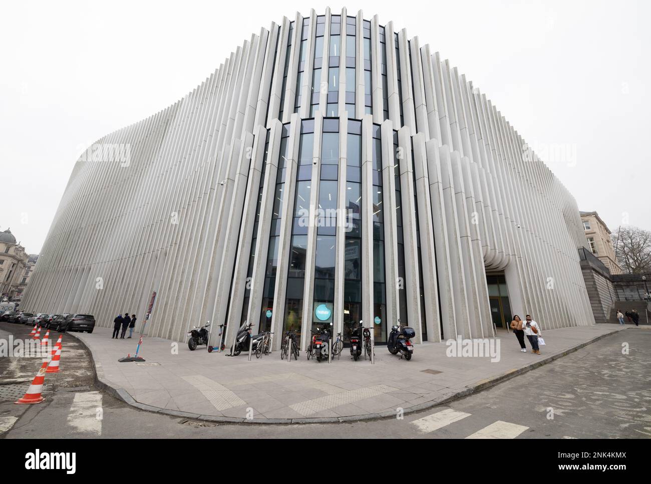 Illustration shows the headquarters of the BNP Paribas banking group ...