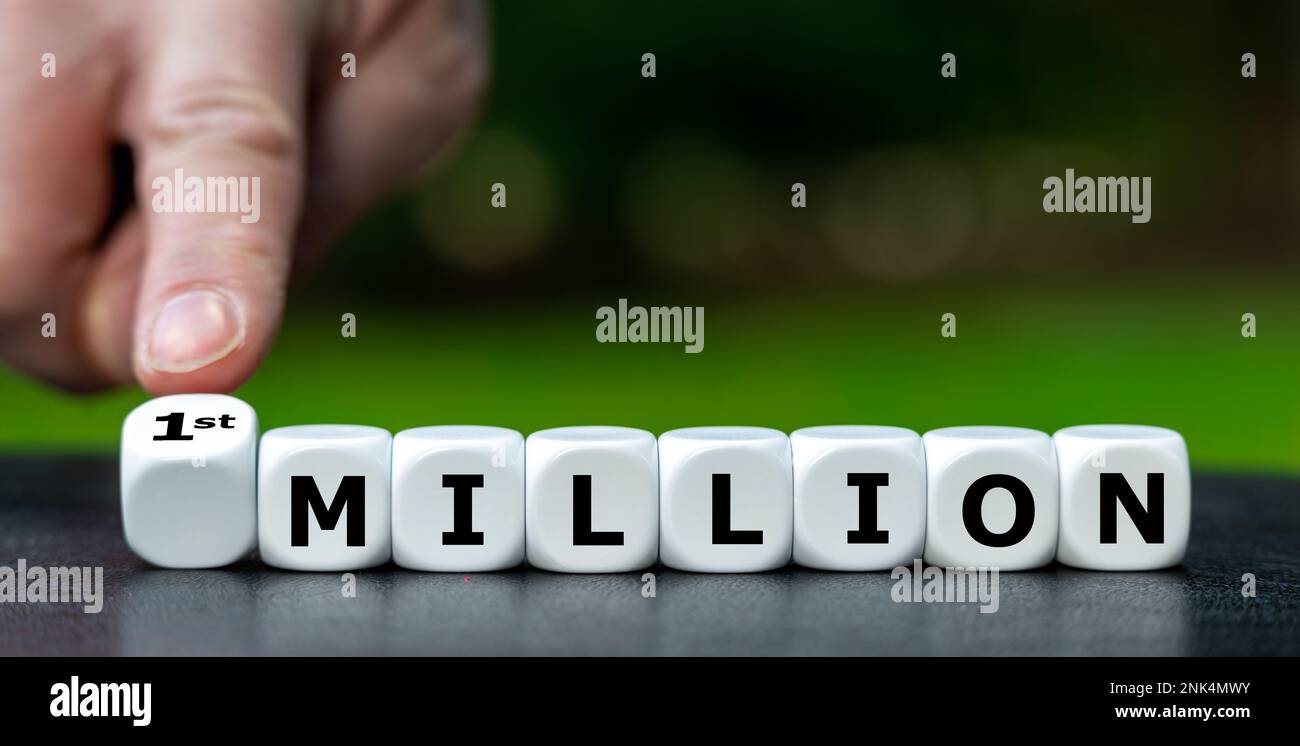 Dice form the expression '1st million' Stock Photo - Alamy