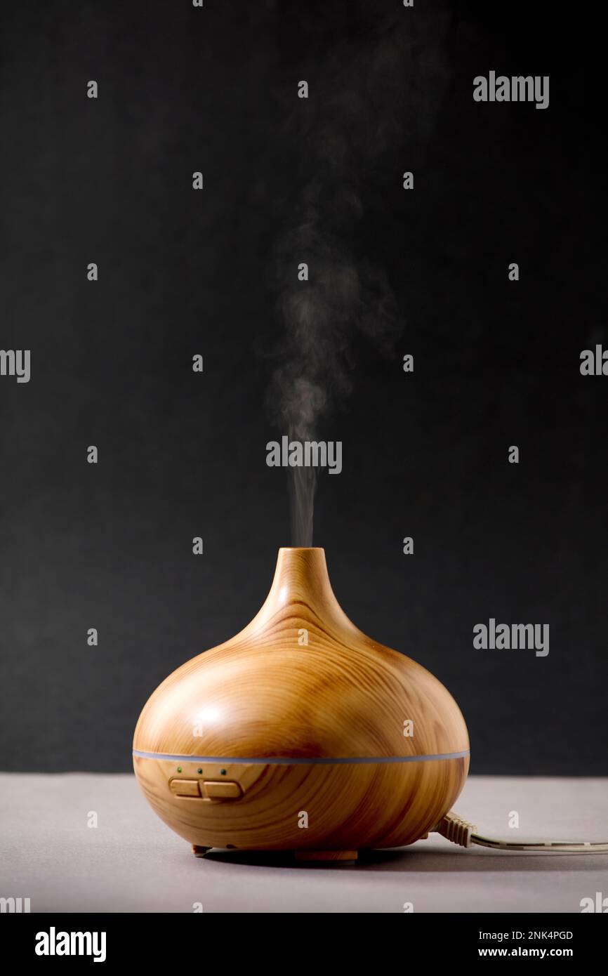 wooden air freshener with steam of natural essences with oil dispenser ...