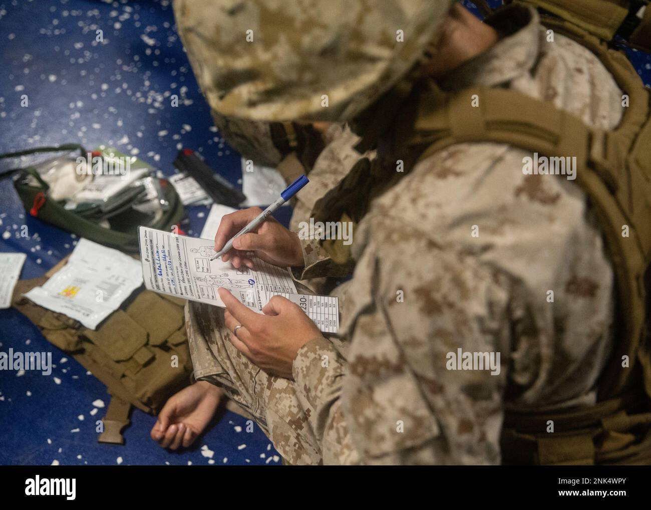 A U.S. Marine with Combat Logistic Battalion 31, 31st Marine ...
