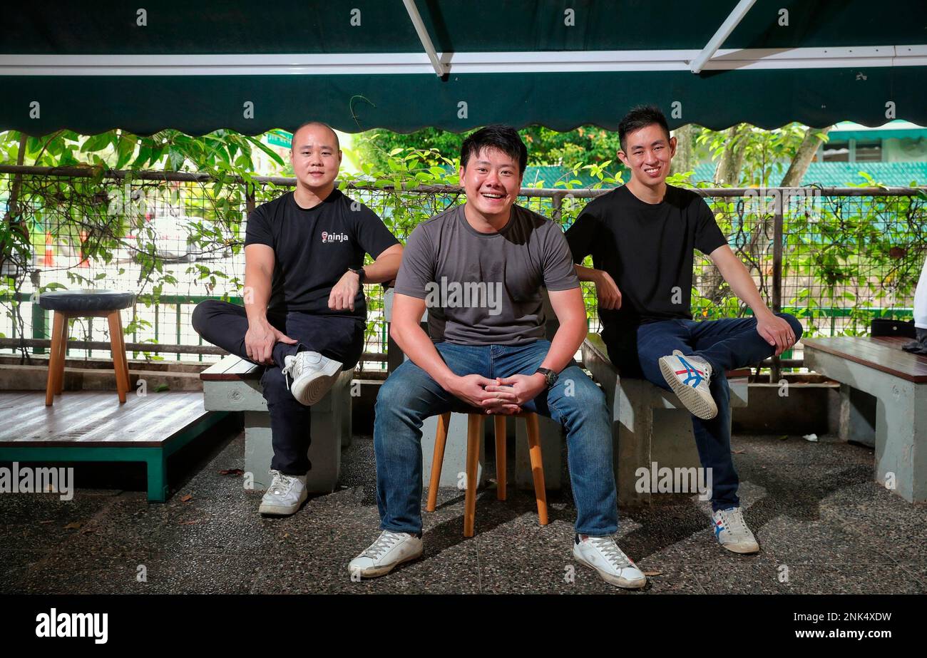 (From left) Co-founders of logistics company Ninja Van, Shaun Chong ...