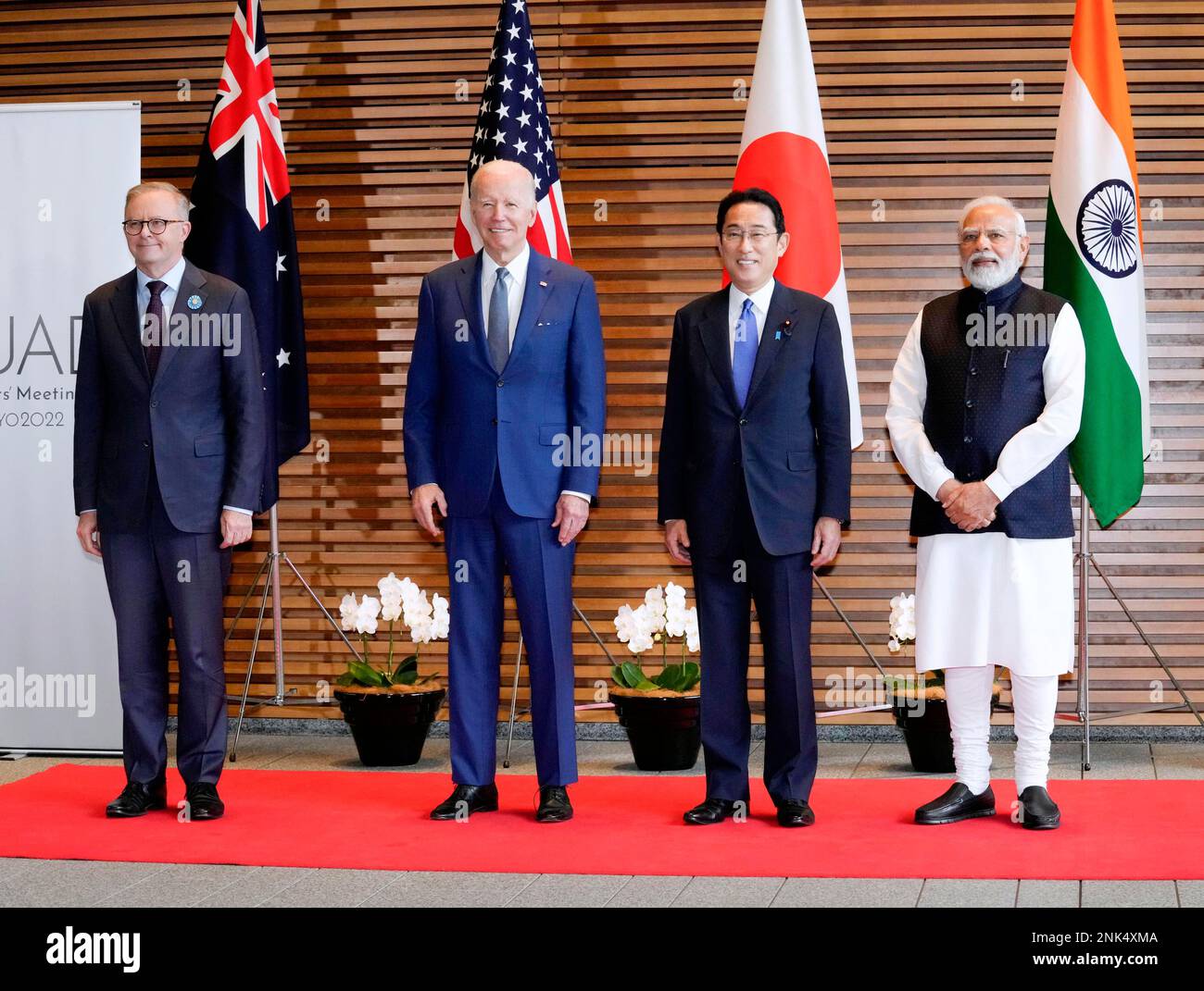 Leaders of Quadrilateral Security Dialogue (Quad) from left to right ...