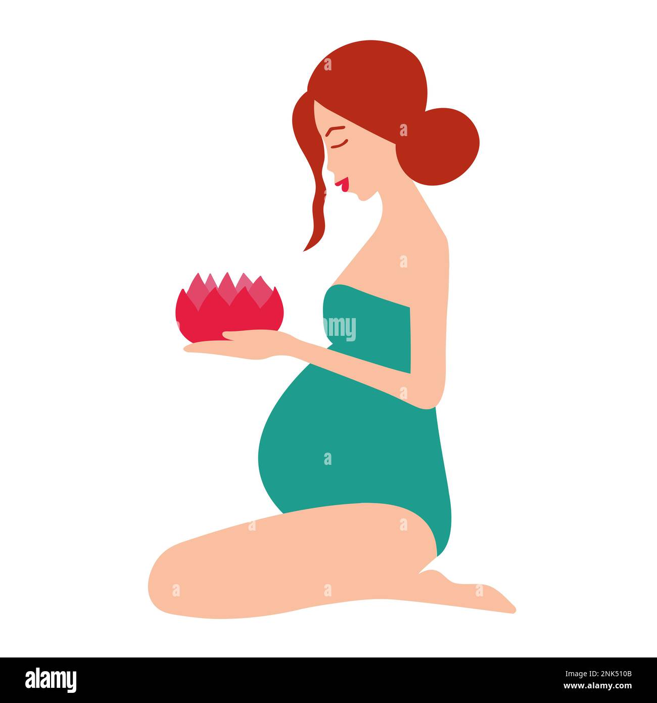 Vector pregnant woman illustration Stock Vector Image & Art - Alamy