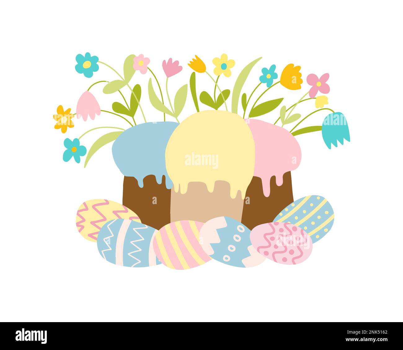 Sweet easter bakery eggs Stock Vector Images - Alamy