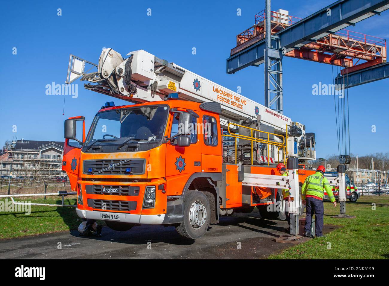 Lancashire Fire and Emergency Rescue Team on a training day at Maritime ...