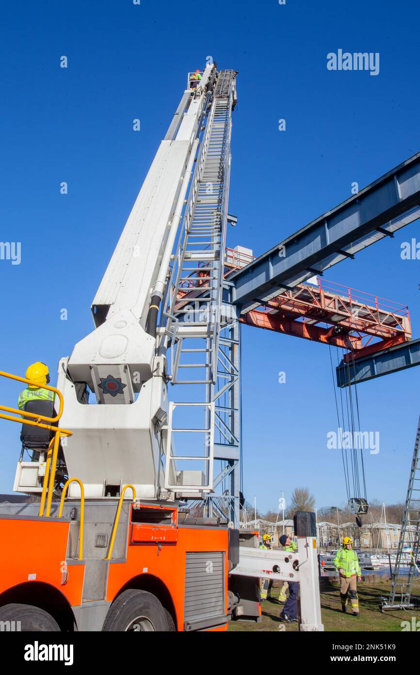 Lancashire Fire and Emergency Rescue Team on a training day at Maritime ...