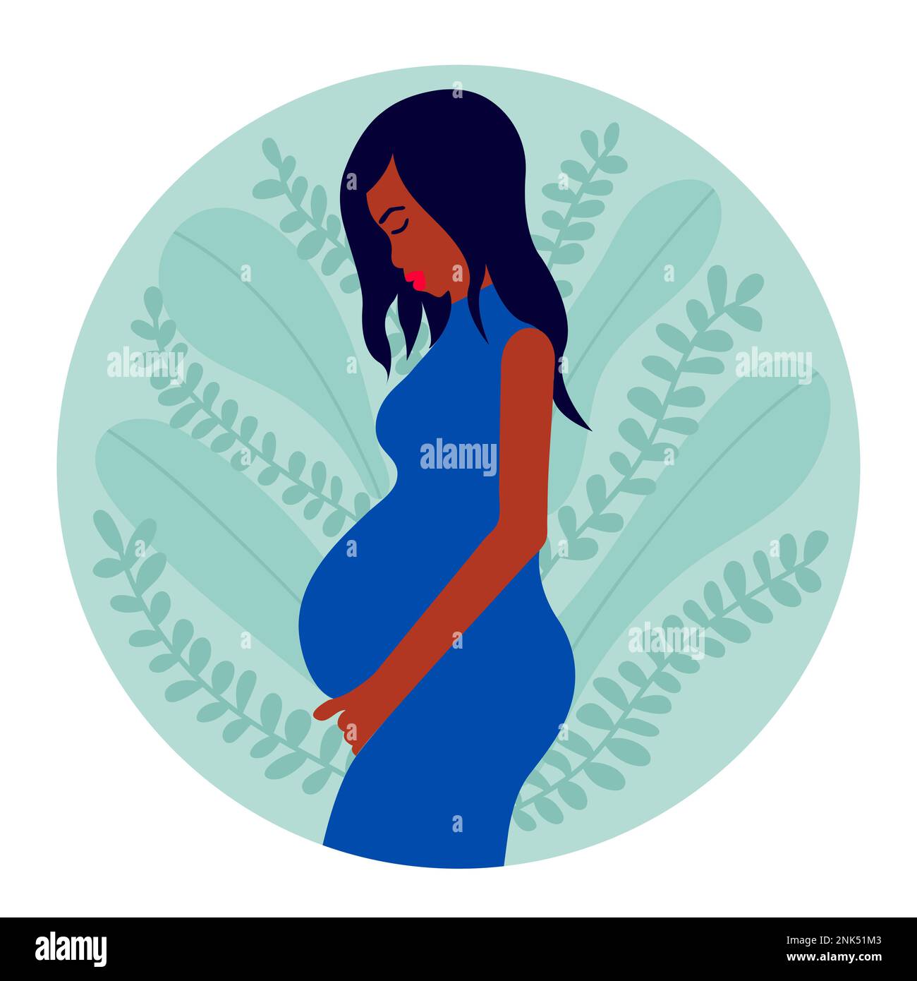 Vector pregnant woman illustration Stock Vector Image & Art - Alamy