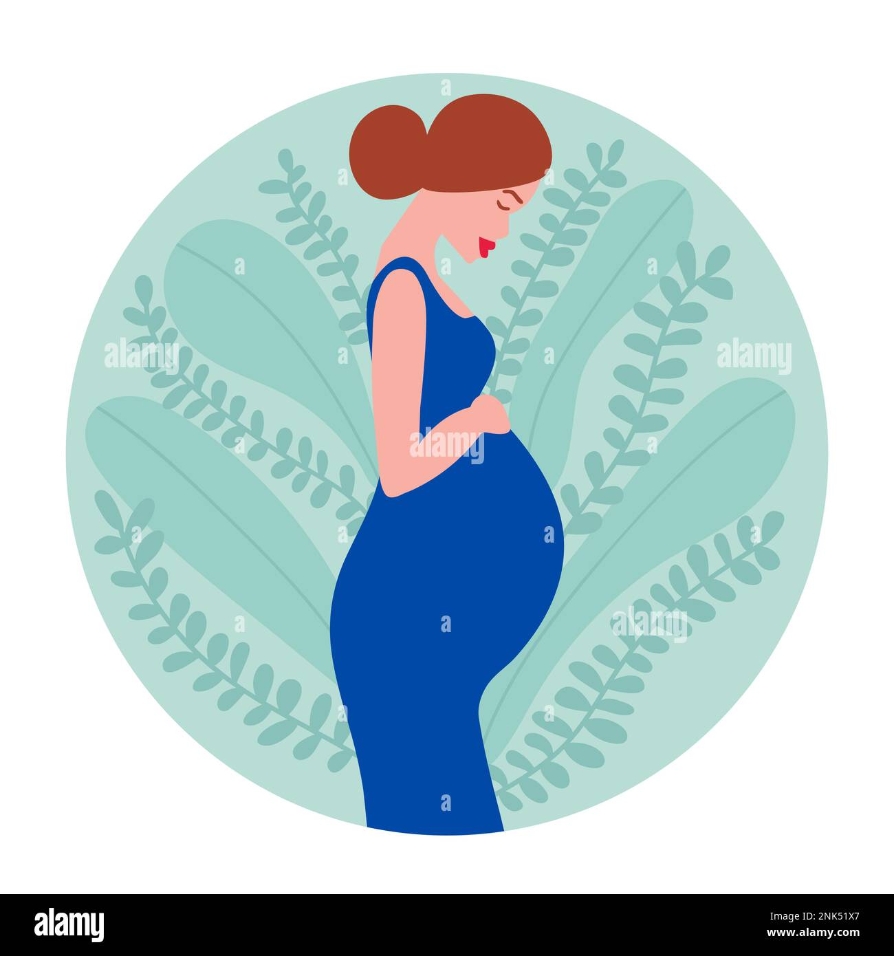 Vector pregnant woman illustration Stock Vector Image & Art - Alamy