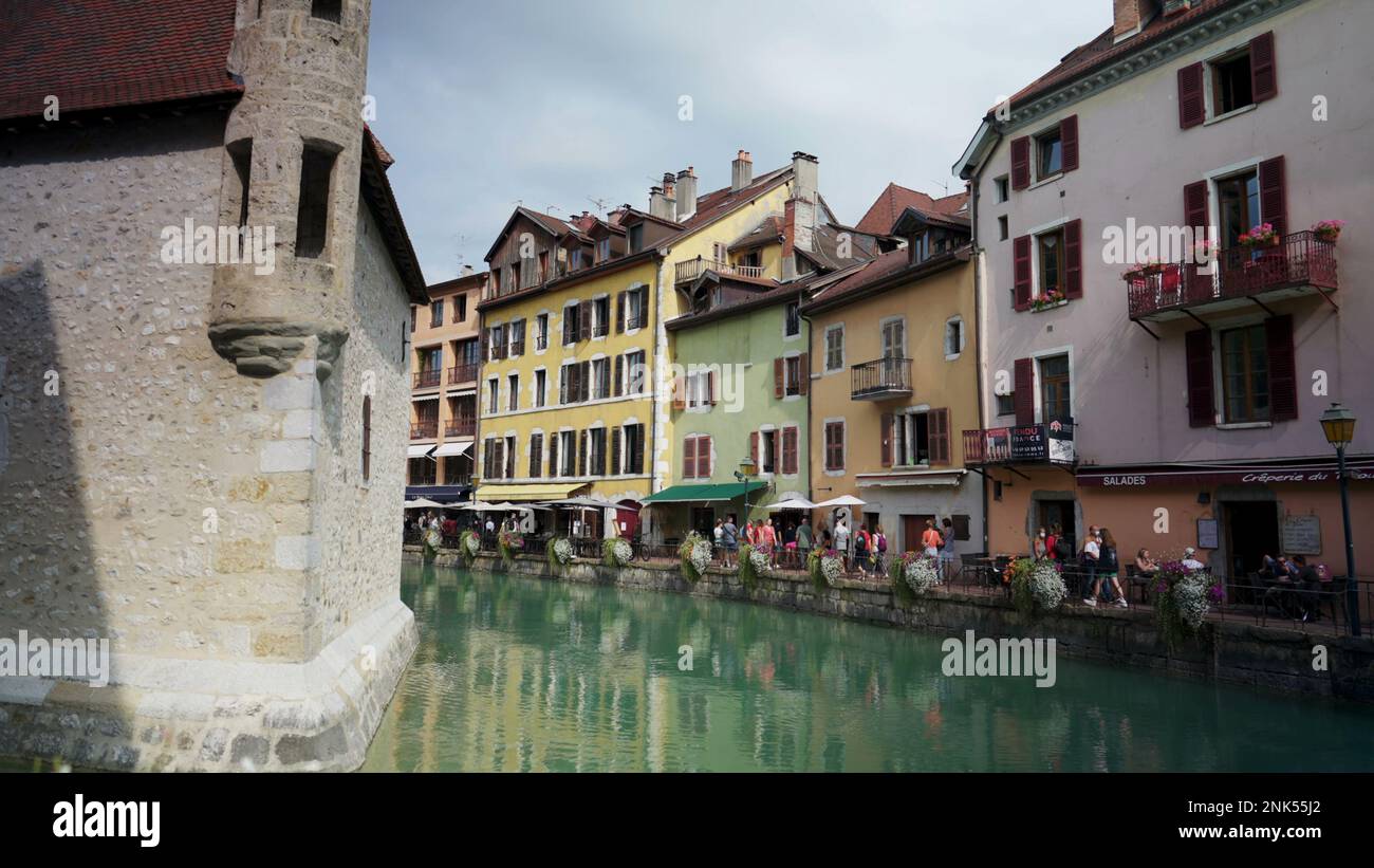 Annecy France Circa 2022. Traditional European architecture in France ...