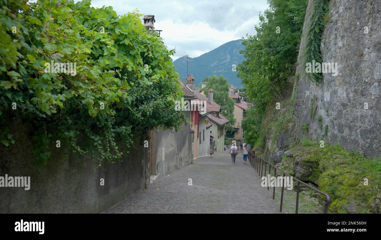 Annecy France Circa 2022. Traditional European city in France. Old ...