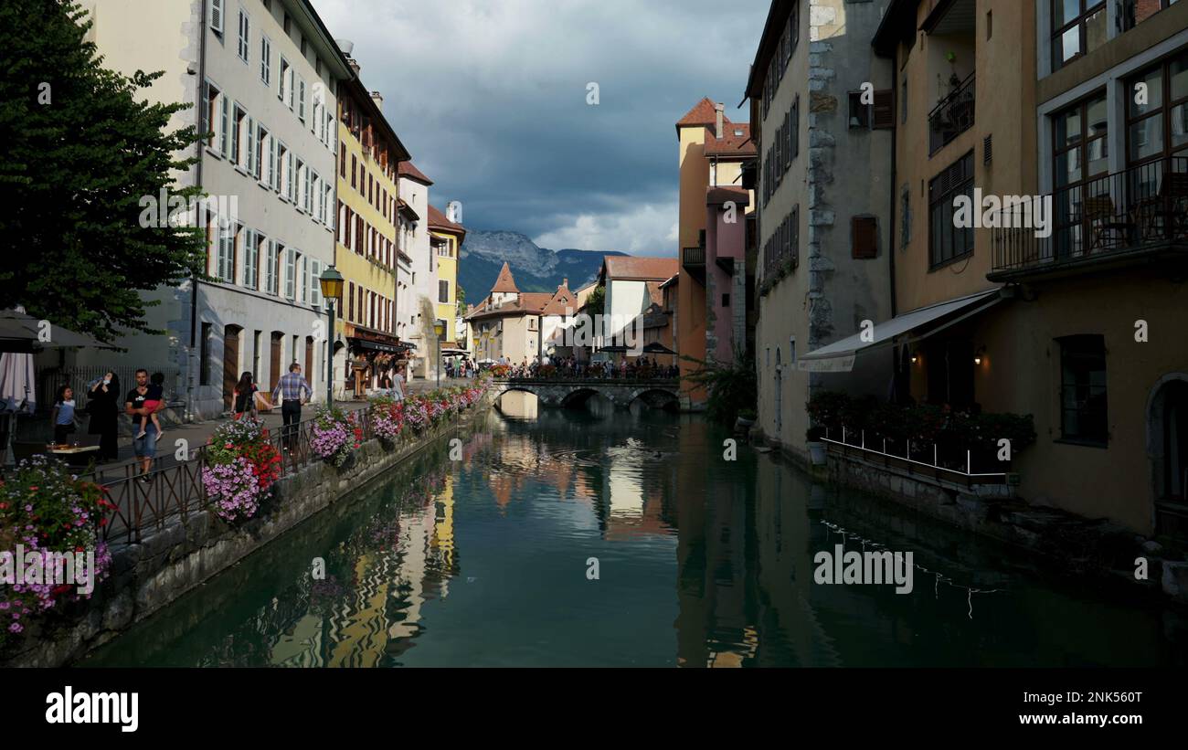 Annecy France Circa 2022. Traditional European architecture in France ...