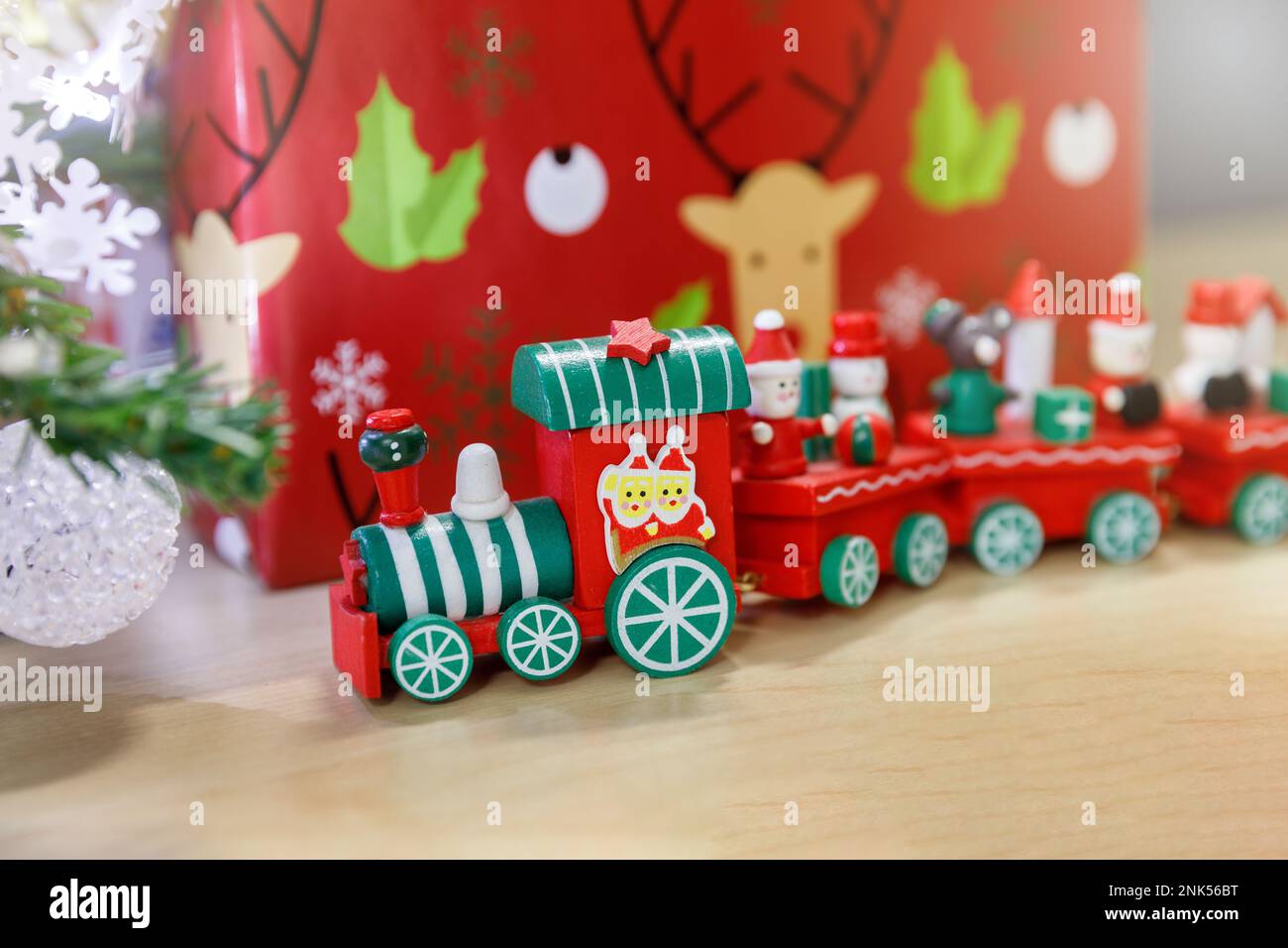 Wooden toy train cartoon hi-res stock photography and images - Alamy