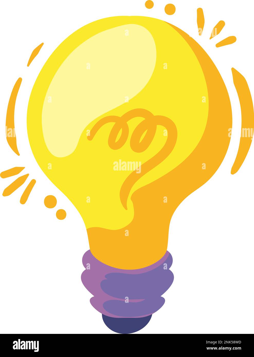 Yellow incandescent light bulb Stock Vector Images - Alamy