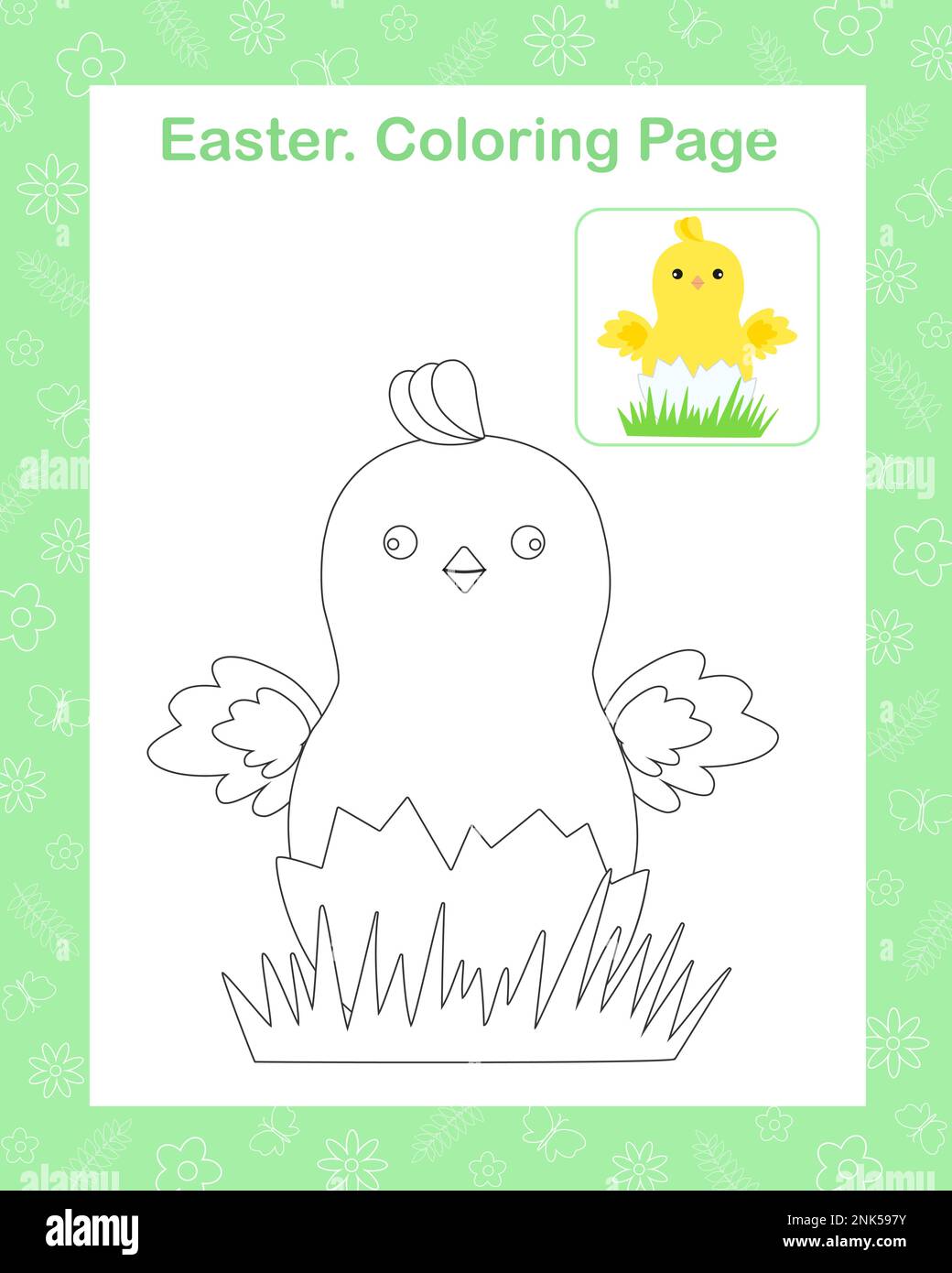Coloring page with colorful sample printable hi-res stock photography ...