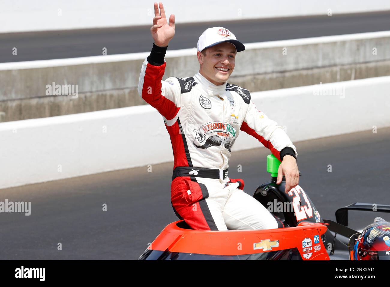 ddINDIANAPOLIS, IN - MAY 21: NTT IndyCar series driver Santino Ferrucci ...