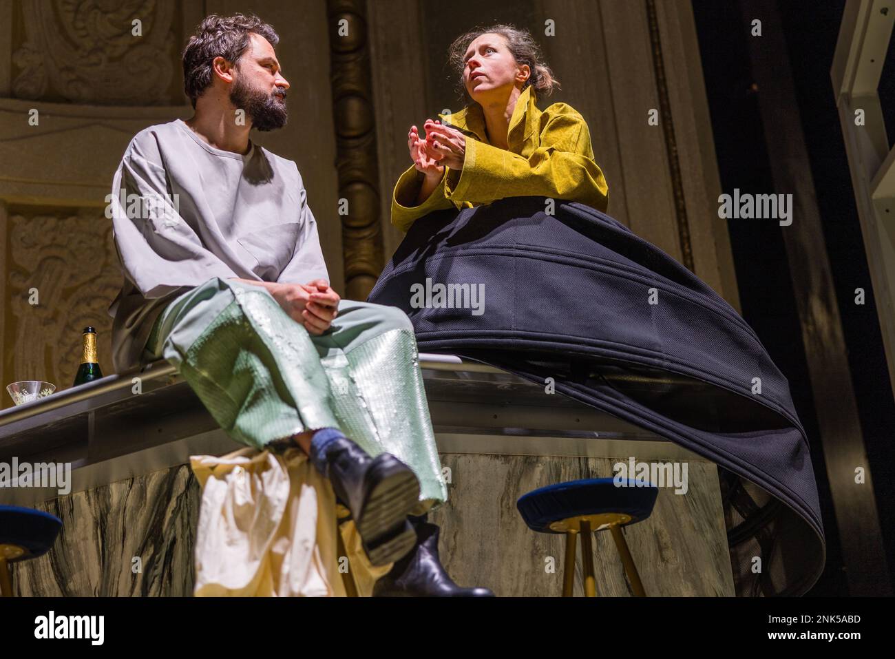 Cottbus, Germany. 22nd Feb, 2023. Actors Manolo Bertling (Konstantin ...