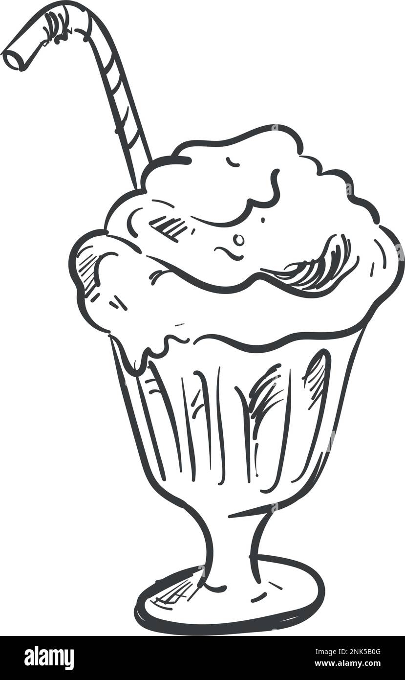 hand drawn milkshake Stock Vector Image & Art - Alamy