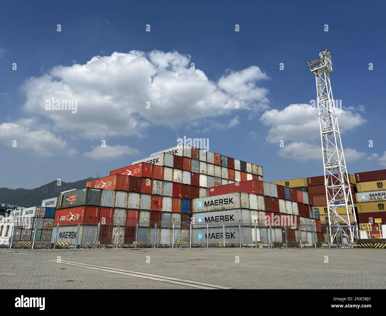 Empty containers at Yantian Port in Shenzhen. 17FEB23 Photo: SCMP / Ji ...