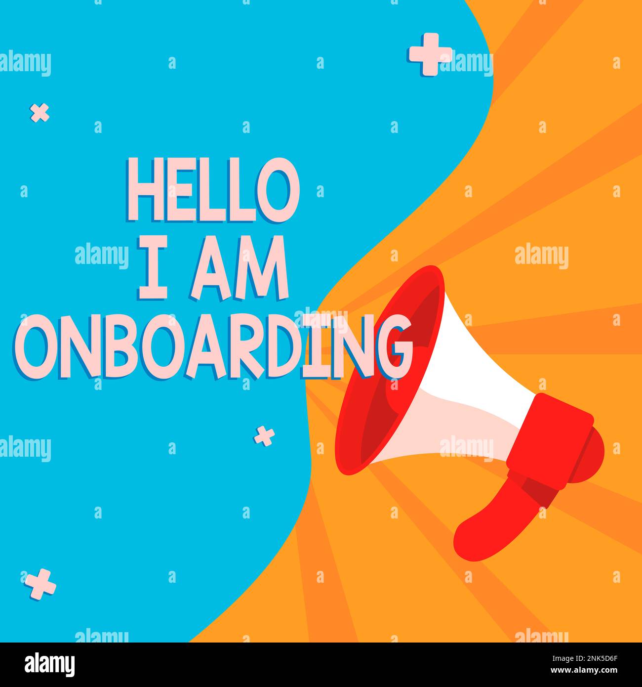 Hand writing sign Hello I Am Onboarding. Business showcase Action Process of integrating a new ...