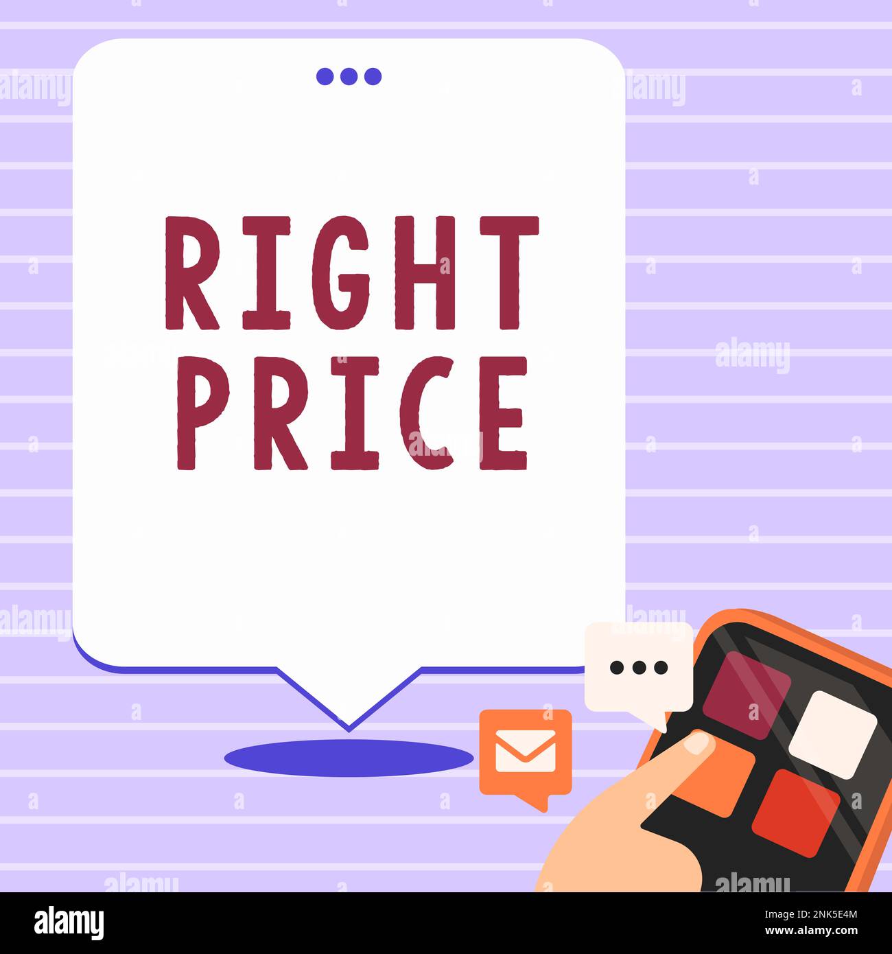 Sign displaying Right Price. Word for the amount of money that it is ...