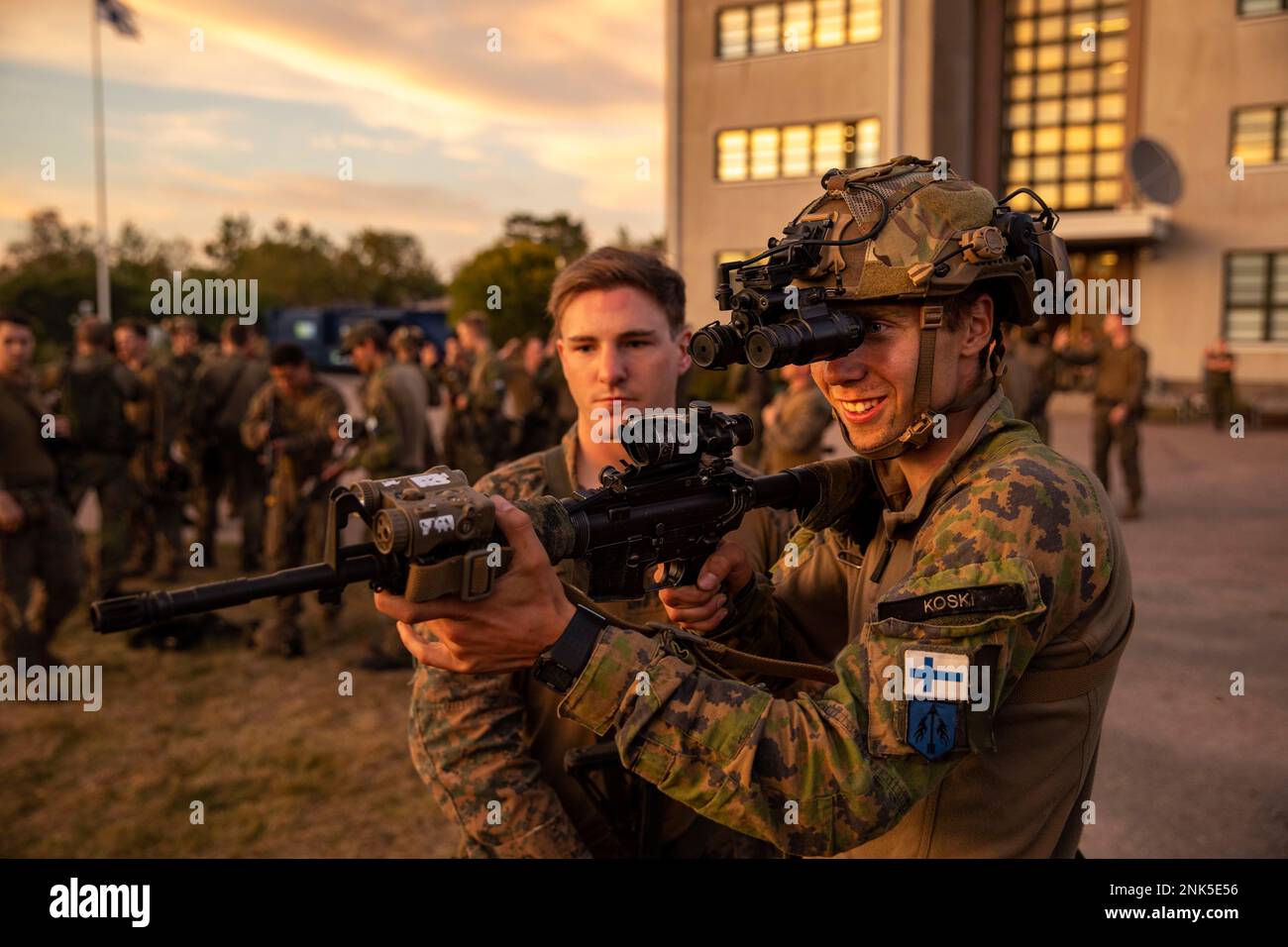 U.S. Marine Corps Lance Cpl. Garret Meaux, a rifleman with Battalion ...