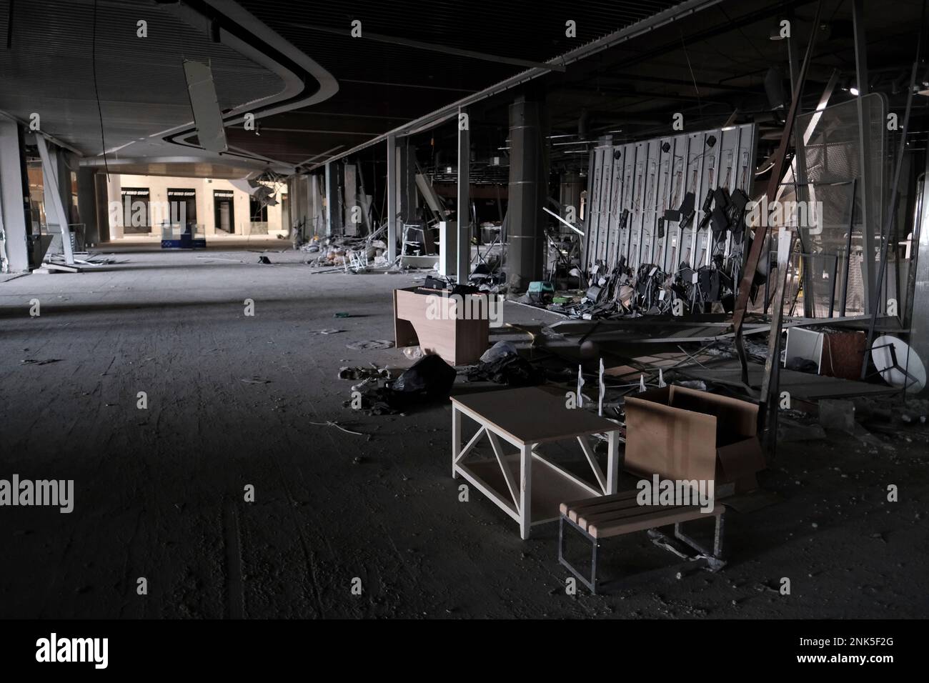 The shopping mall destroyed by the Russian invasion attack is still ...