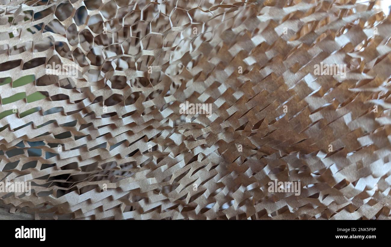 Shredded brown paper packaging Stock Photo - Alamy