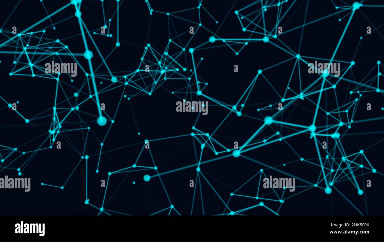 Abstract Plexus sky blue Geometrical Shapes. Abstract technology and science background. 3d ...