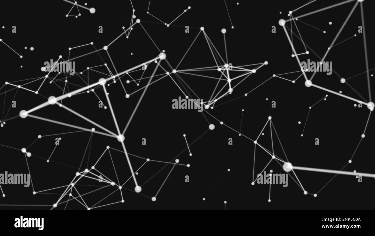 Abstract background. Lines and triangles. Glowing plexus. Geometric background connecting dots ...